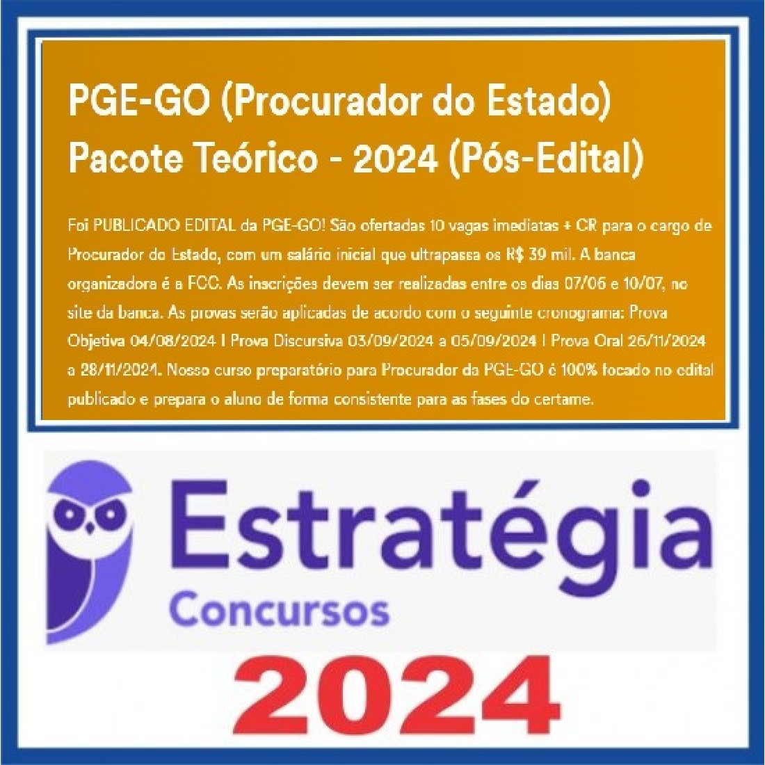 Rateio concurso - Rateio de concursosPGE-GO (PROCURADOR DO ESTADO) PACOTE TEÓRICO - 2024 (PÓS ...